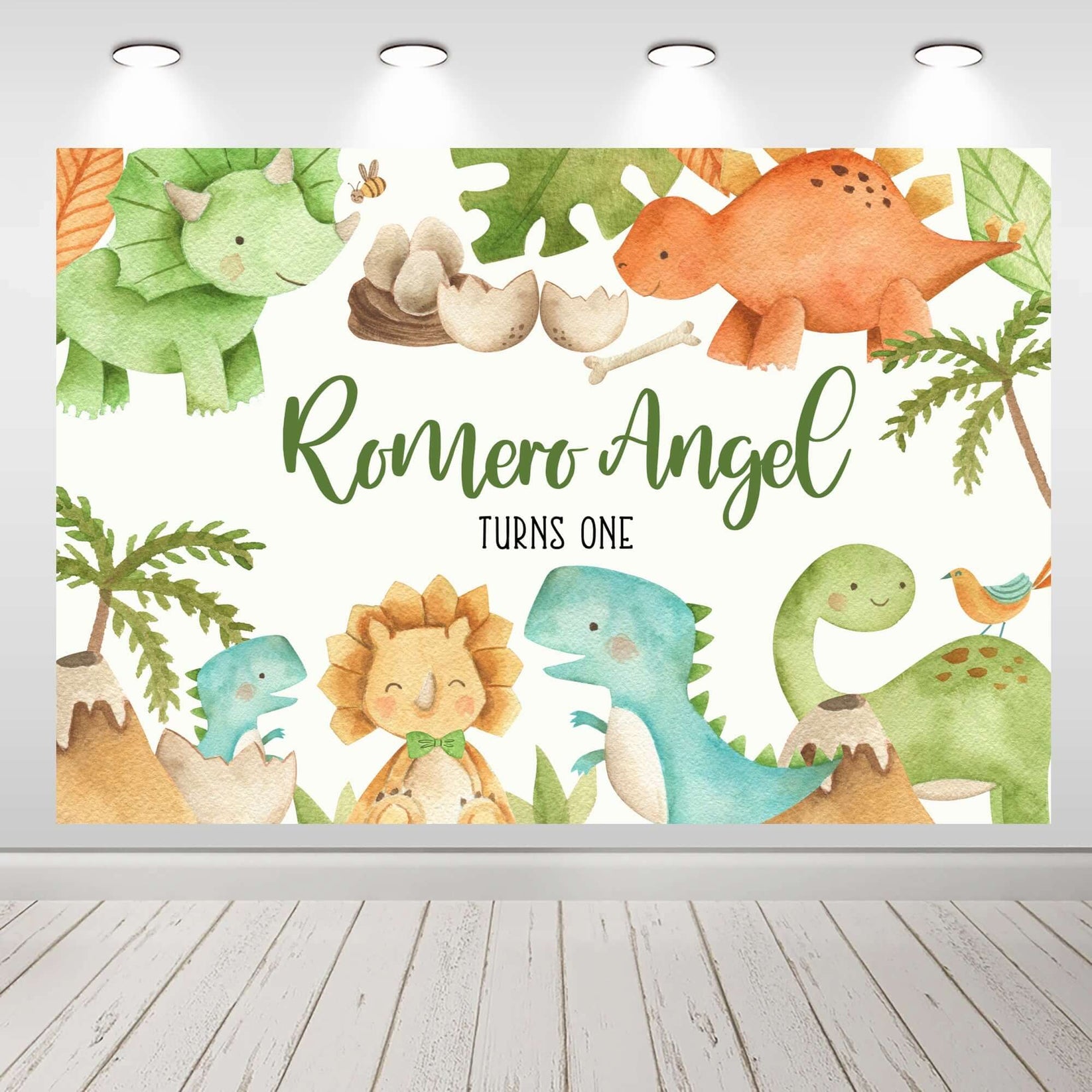 Cartoon Dinosaur Boys Birthday Party Photography Backdrop – webackdrops