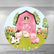 Adorable Farm-Themed Pink Barn Round Party Backdrop – webackdrops
