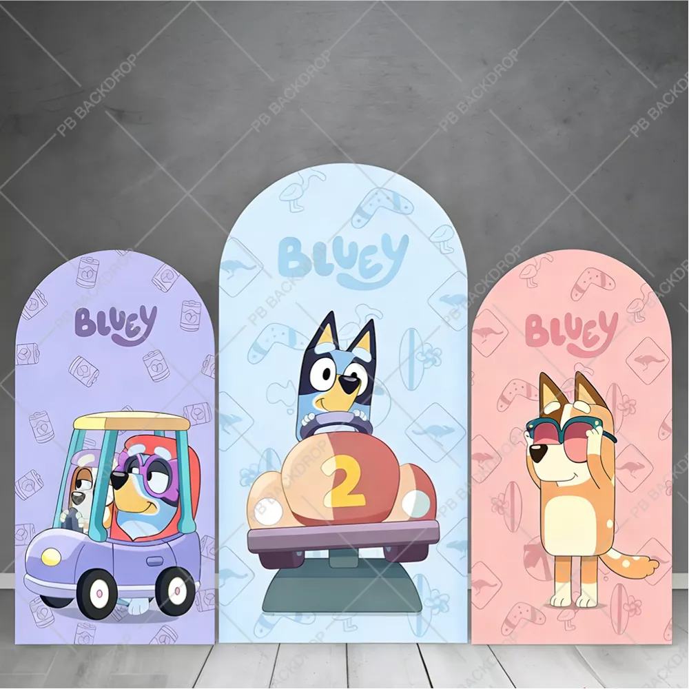 The Bluey Arch Backdrop Girls Boys 1st Birthday Party Cute Decorations ...