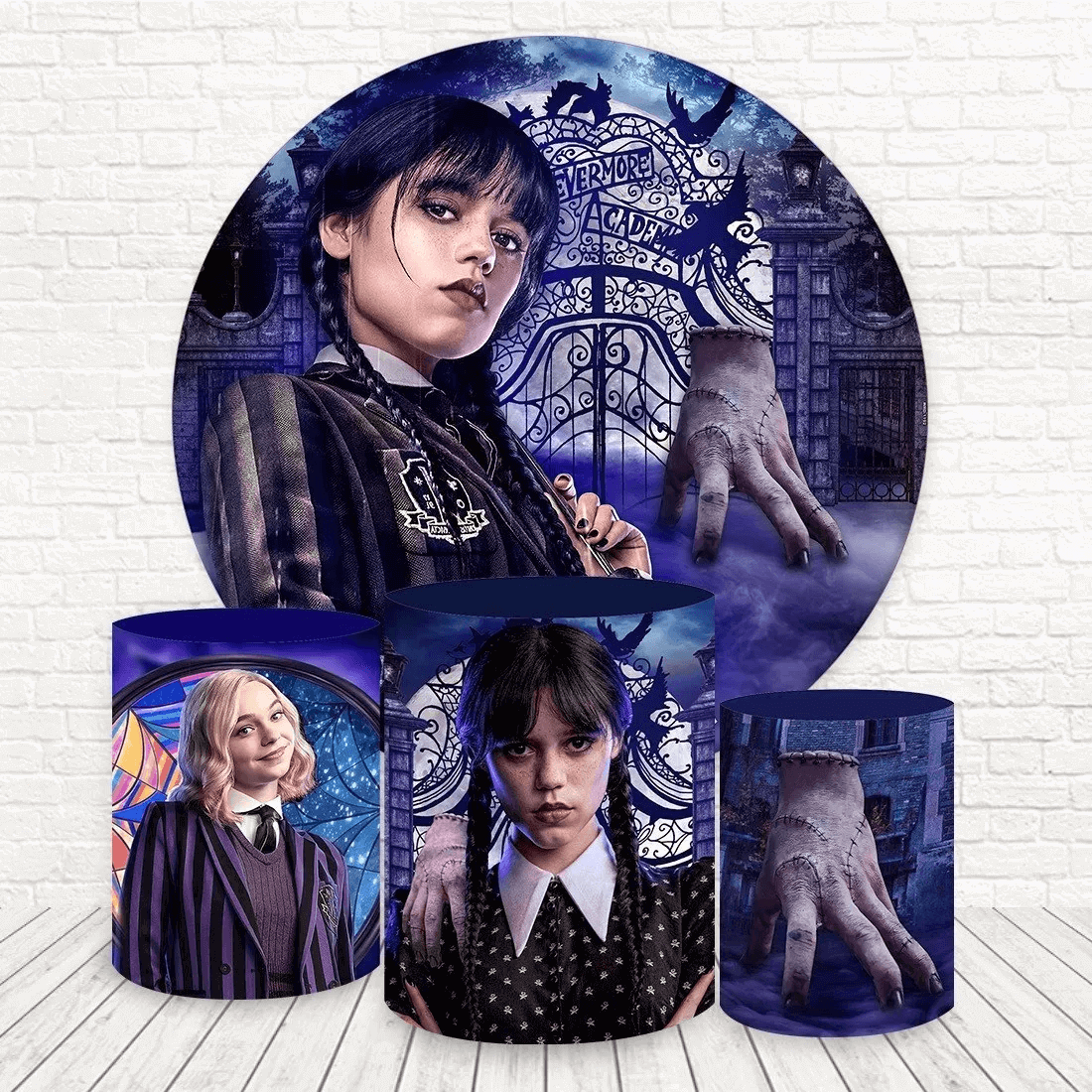 Wednesday Addams Nevermore Academy Backdrop & Pedestal Cover – webackdrops
